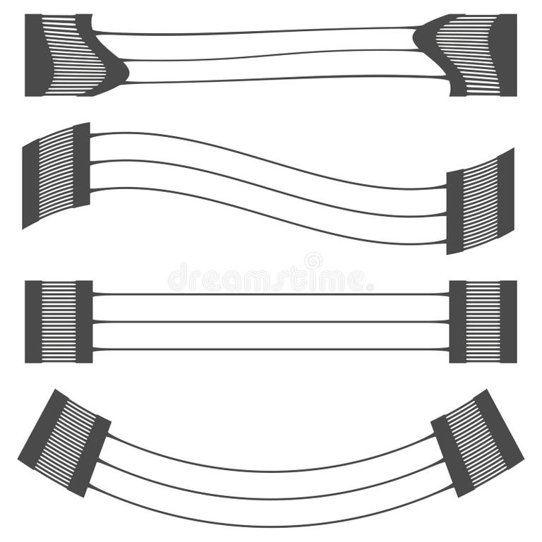 Curved Track Shape. Connector Path Layout. Flow Structure Icon. Vector ...