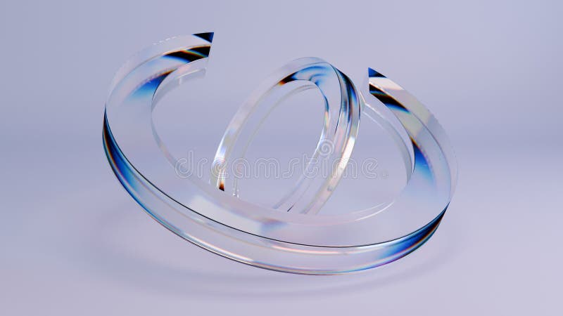 3d Abstract Glass Shape in Soft Color Backdrop Stock Illustration ...