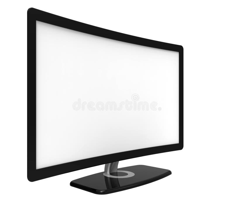 Curved tv screen stock illustration. Illustration of curved - 45803052