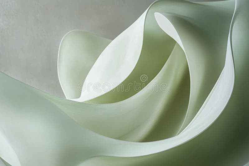 Curved Twisting Abstract Forms Fluidly Transitioning Various Shades ...