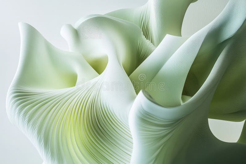 Curved, Twisting Abstract Forms, Fluidly Transitioning through Various ...