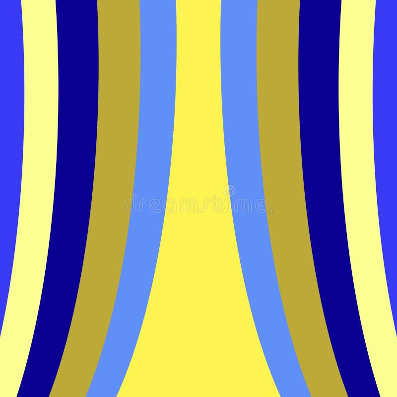 Curved Vertical Lines Background with Blue and Yellow Color Palette ...