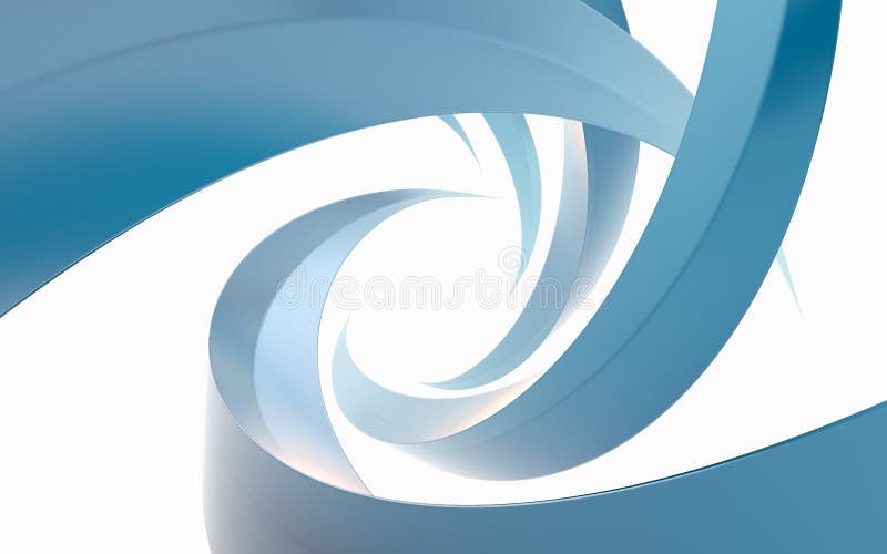Curved Vortex Structure Lines, 3d Rendering Stock Illustration ...