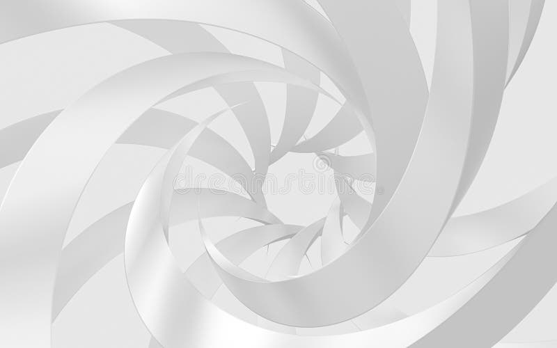 Curved Vortex Structure Lines, 3d Rendering Stock Illustration ...