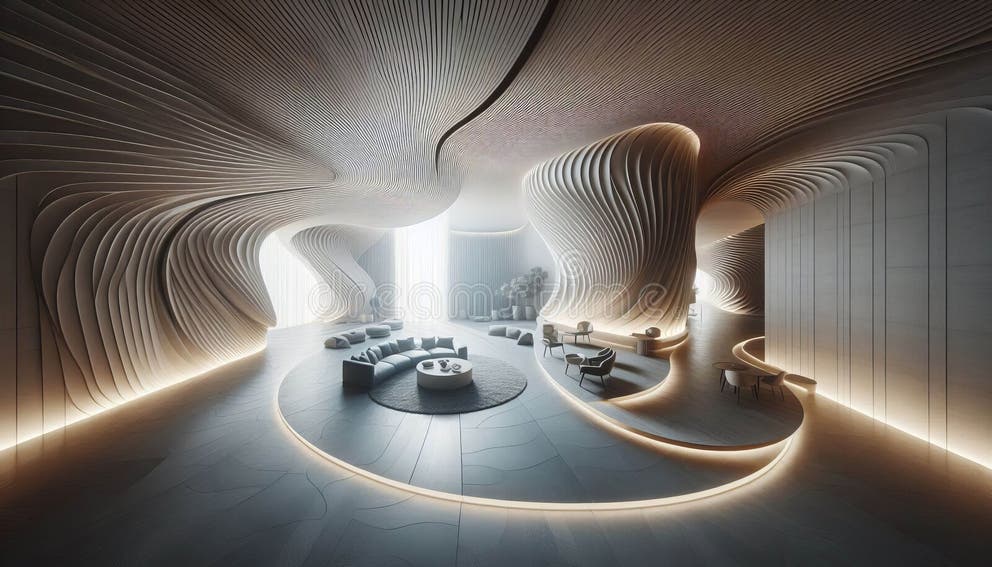 Curved Walls Ceilings Architectural Designs Featuring Flowing Cu Stock ...