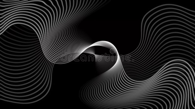 Curved Wave with a Beautiful Soft Natural Blur Pattern on a Black ...