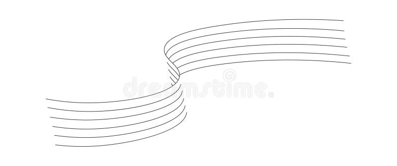 Curved Wave Lines stock vector. Illustration of pattern - 275429519