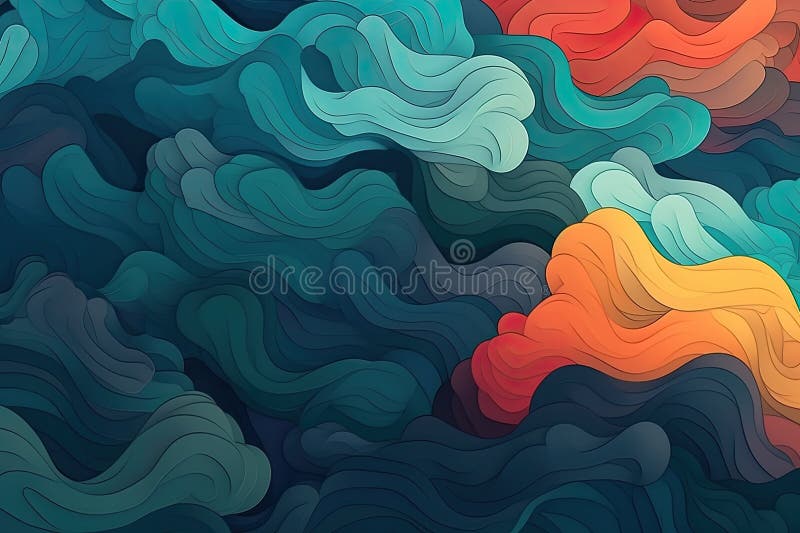 Curved Wave Motifs in Abstract Background Design for Your Creative ...