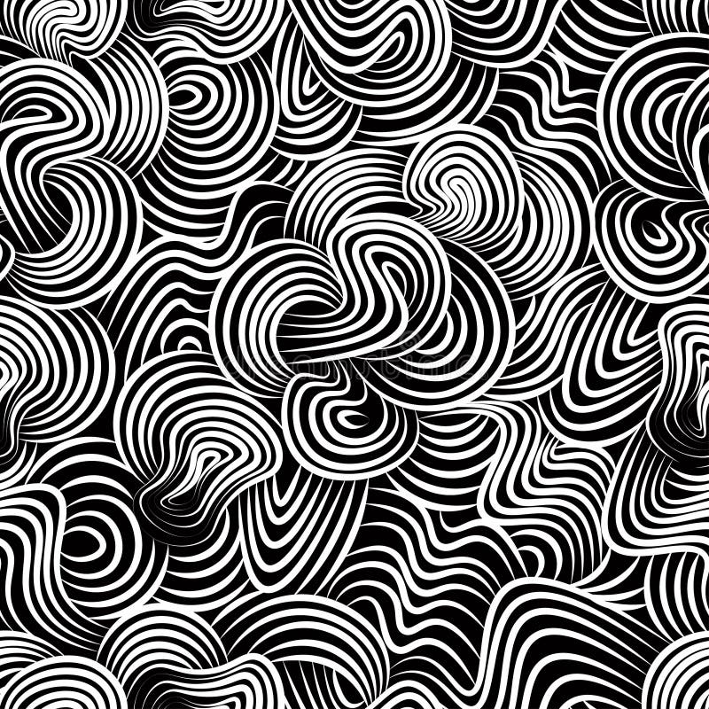 Curved Waves Seamless Pattern Stock Vector - Illustration of design ...