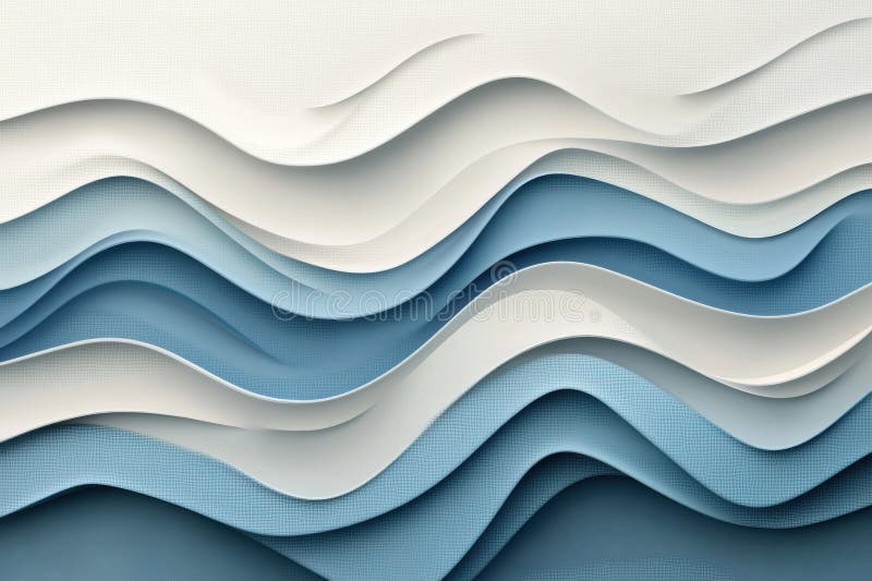 Abstract Depiction of Flowing Waves Showcasing Varied Heights and ...
