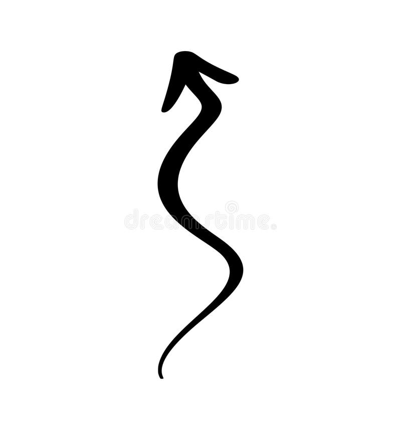Curved Wavy Arrow. Simple Vector Illustration for Design Projects Stock ...