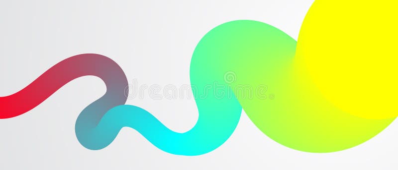 Curved Wavy Line with Colorful Gradient Stock Illustration ...