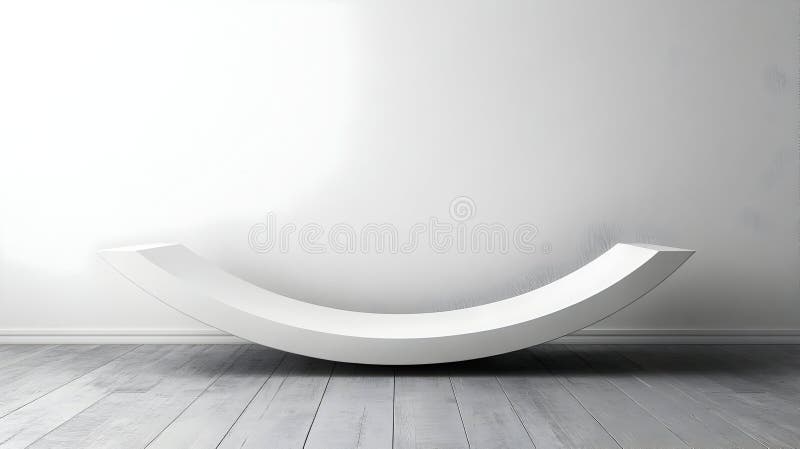 Curved White 3D Render Background Stock Illustration - Illustration of ...