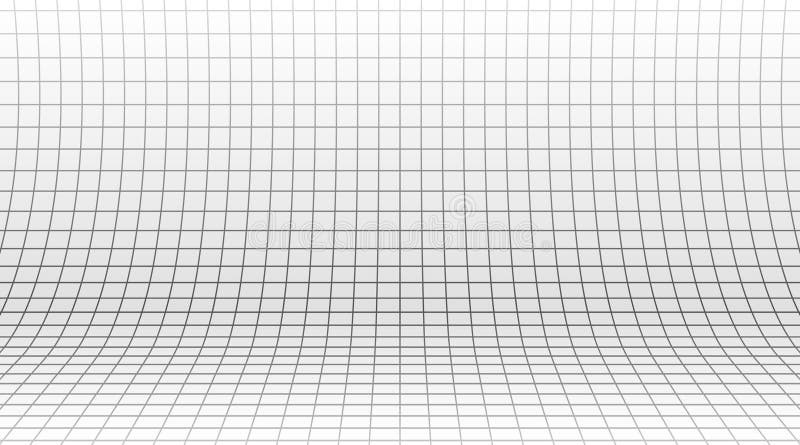 Curved Wireframe Grid in Gray Colors Stock Vector - Illustration of ...