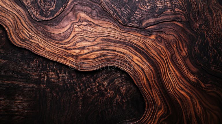 Curved Wood Grain Texture with Rich Natural Patterns Stock Illustration ...