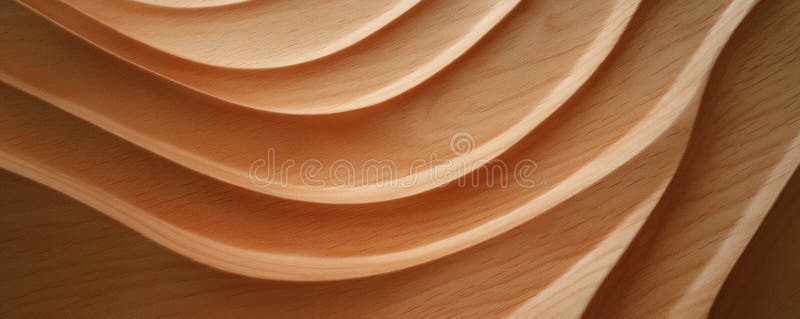 Curved Wood Texture with Subtle Wave Patterns for Design Backgrounds ...