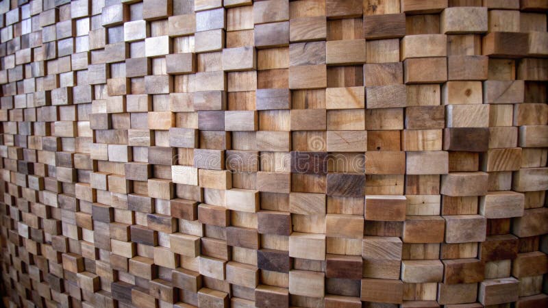 Curved Wooden Block Wall Textured Composition Stock Illustration ...