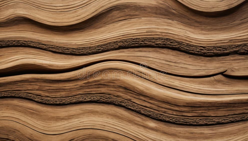 Curved Wooden Sheets Displaying Natural Patterns and Textures Stock ...