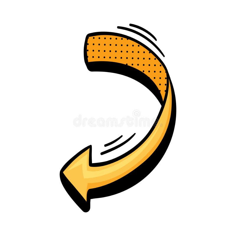 Curved Arrow Sticker Stock Illustrations – 351 Curved Arrow Sticker ...
