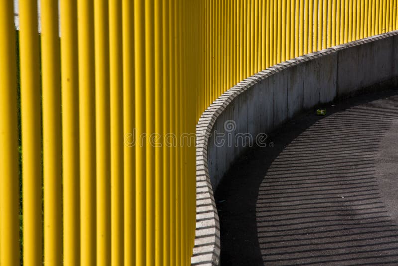 Yellow Posts into Distance stock photo. Image of yellow - 31353960