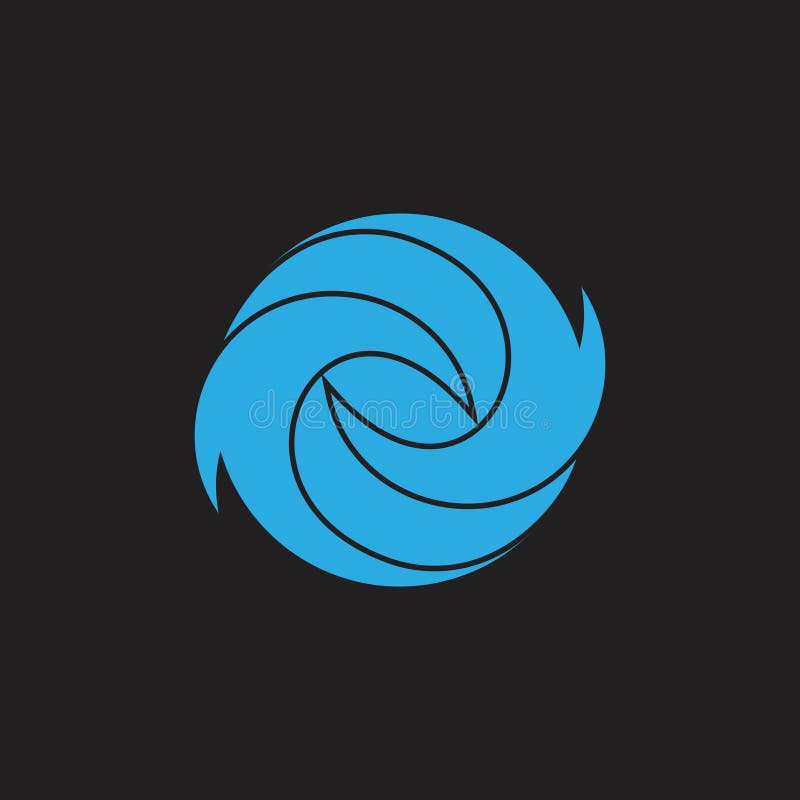 Curves Circles Waves Rotation Simple Logo Vector Stock Vector ...