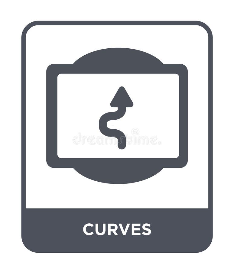 Curves Icon in Trendy Design Style. Curves Icon Isolated on White ...