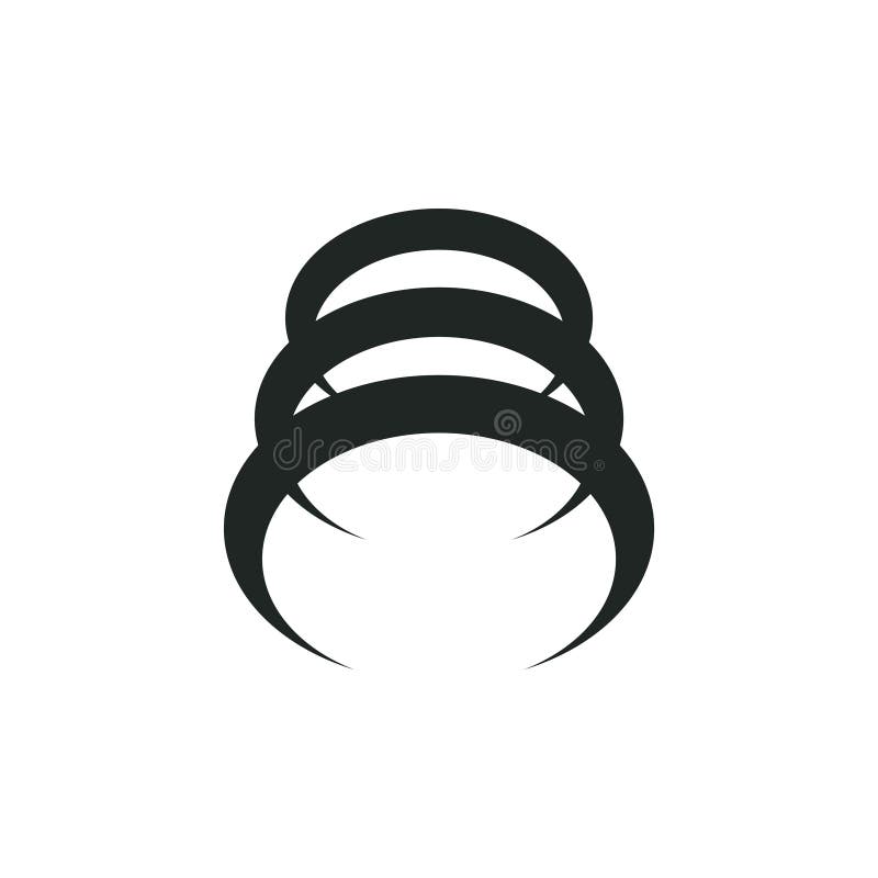 Curves Loop 3d Flat Abstract Logo Vector Stock Vector - Illustration of ...