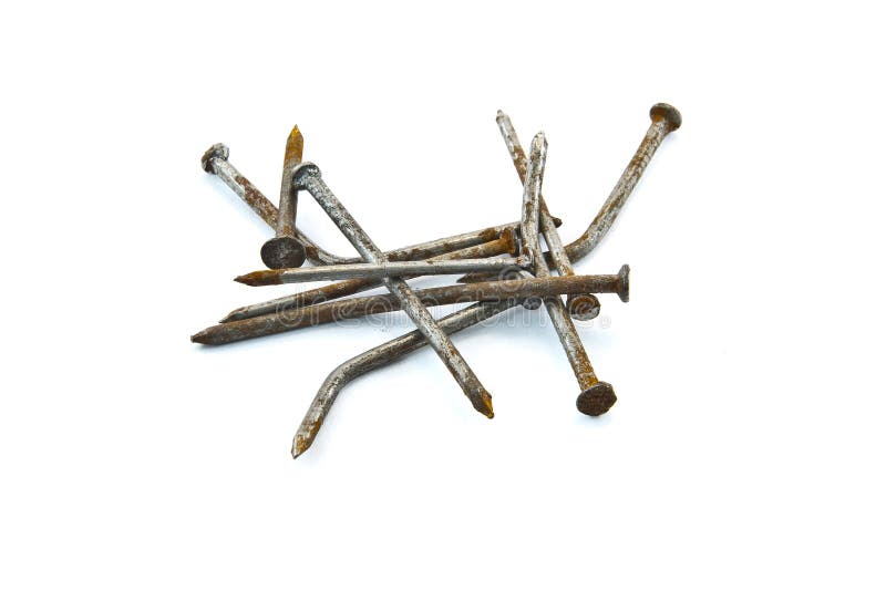 Curves Rusty Nails White Background Stock Photos - Free & Royalty-Free ...