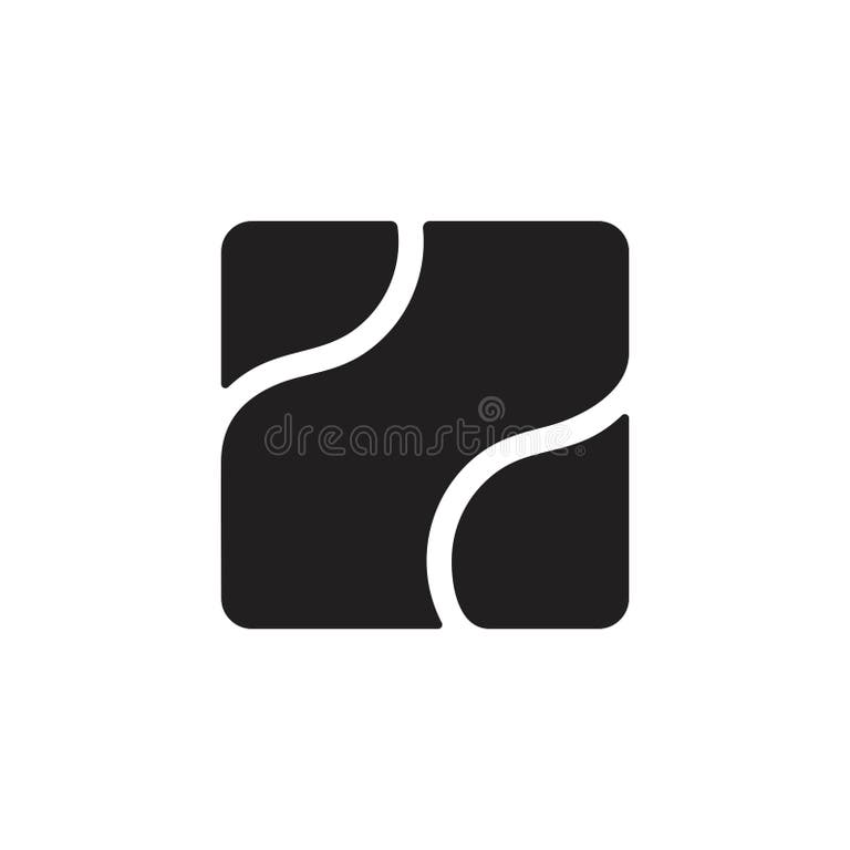 Curves Square Smooth Logo Vector Stock Vector - Illustration of ...