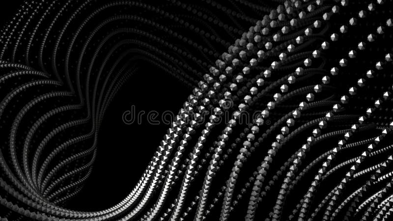 Curving Animation with Chains of Dots. Design. 3D Structure with Chains ...
