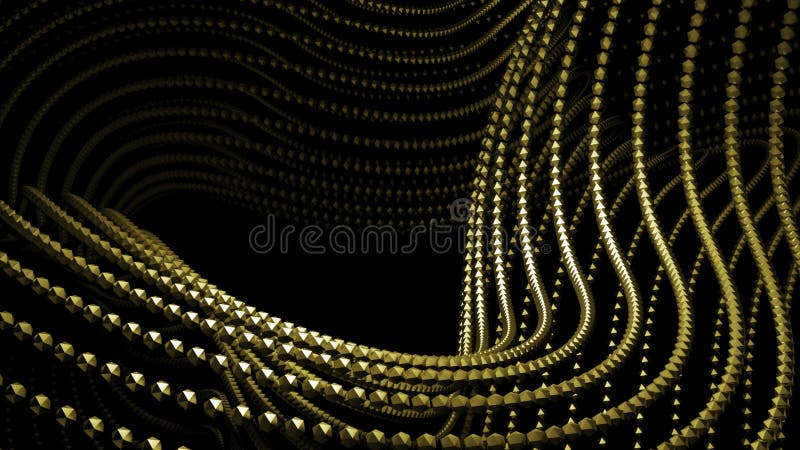 Curving Animation with Chains of Dots. Design. 3D Structure with Chains ...