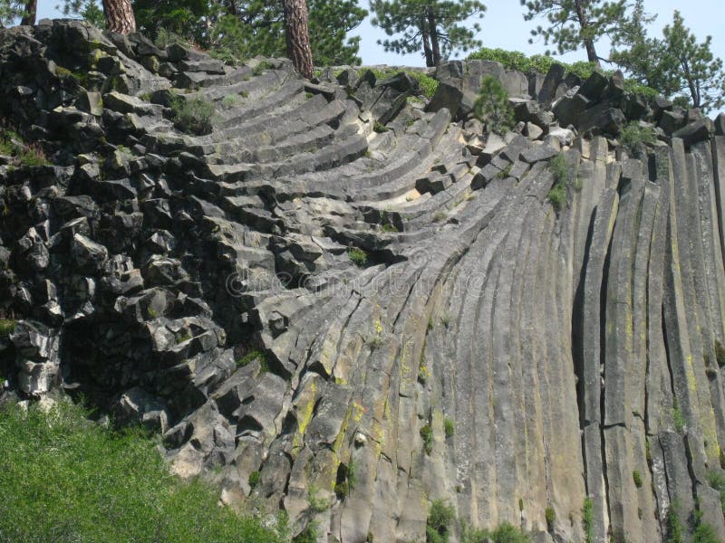 Curving Columnar Basalt at Devil S Postpone National Monument Stock ...