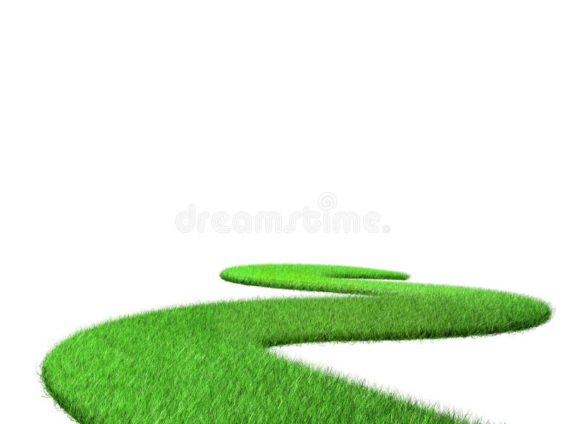 Curving path of grass stock illustration. Illustration of blades - 13275399