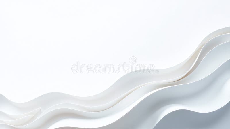 Curving, Stylized Wave Patterns in Varying Shades of White and Gray ...