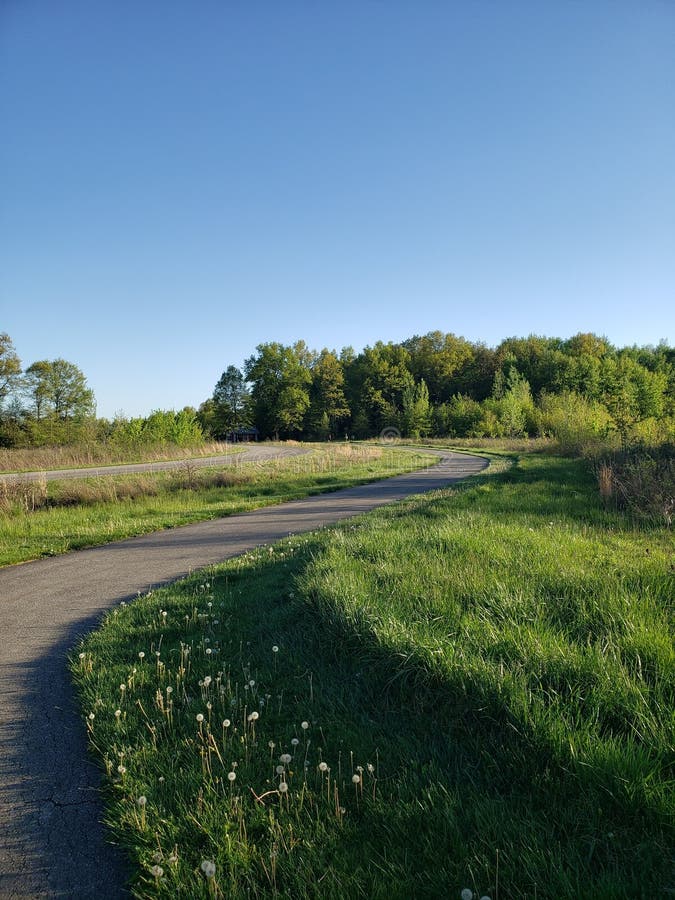 Curving Trail, Glacier Ridge Metro Park, Dublin, Ohio Stock Image ...