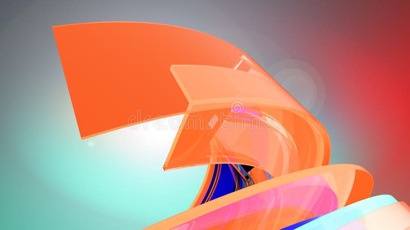Curvy Abstract Background. 3d Illustration Stock Illustration ...