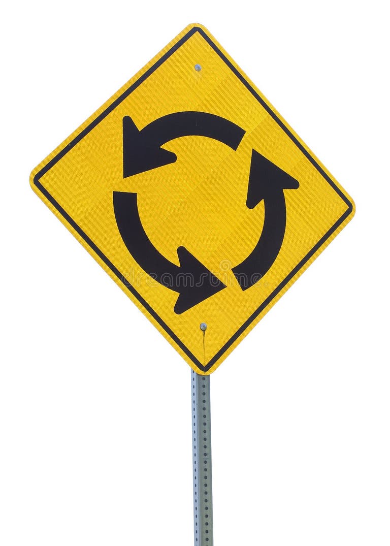 311 Traffic Circle Ahead Sign Stock Photos - Free & Royalty-Free Stock ...