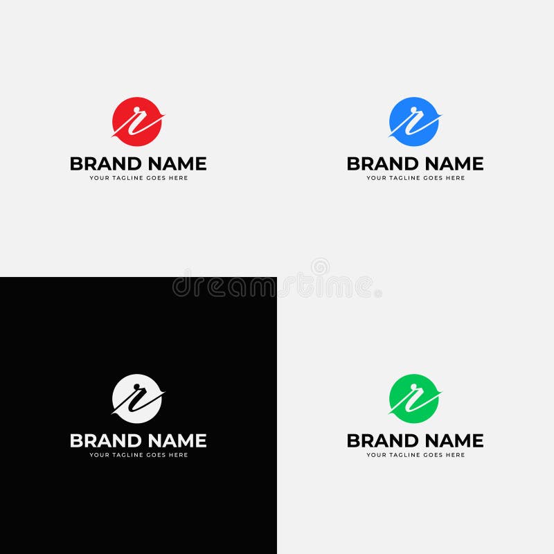 Curvy Circle Negative Space Trendy Creative Modern Letter R Logo Design ...