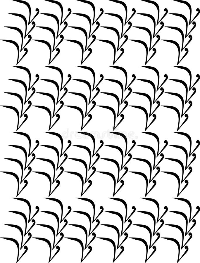 Curvy Element Repeated Design on White Background Stock Illustration ...