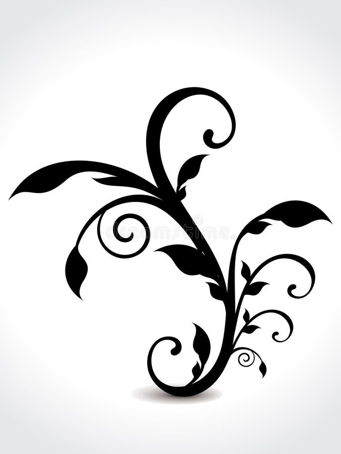 Curvy Floral Design stock vector. Illustration of curled - 32940527