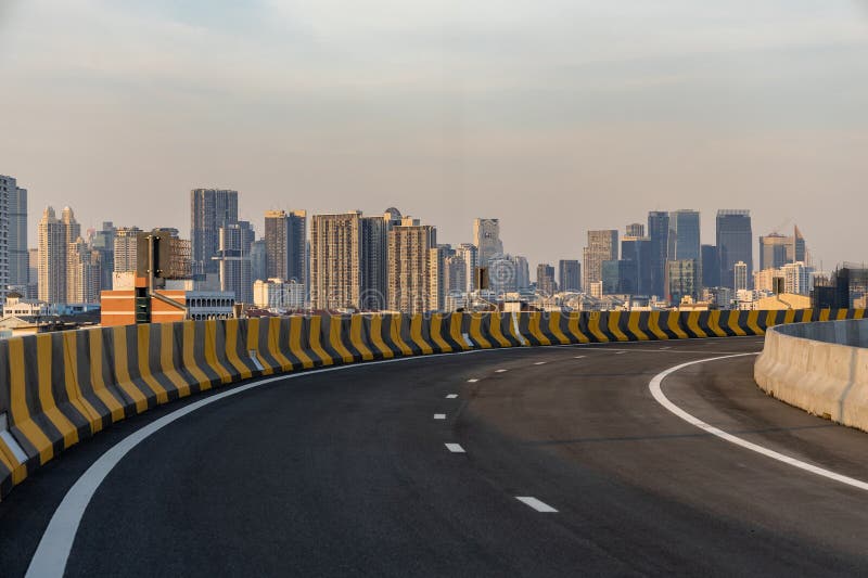 Curvy Highway Overpass Modern City Background Stock Photos - Free ...