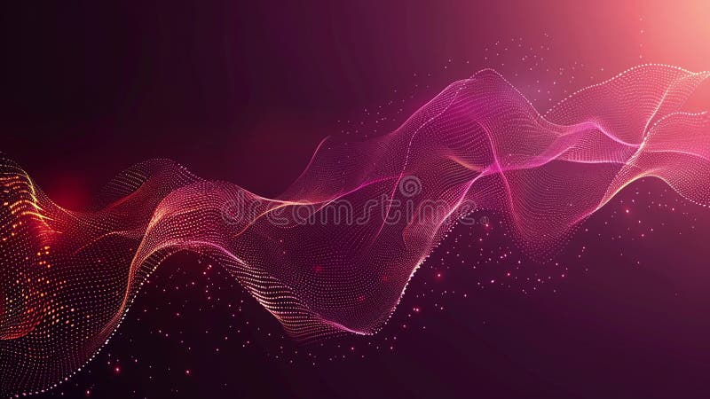 Curvy Lines Abstract Motion Digital Cg Pattern Blue Red on Black ...