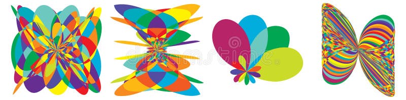Curvy Random Vibrant Colourful Abstract Shapes, Design Elements Set ...