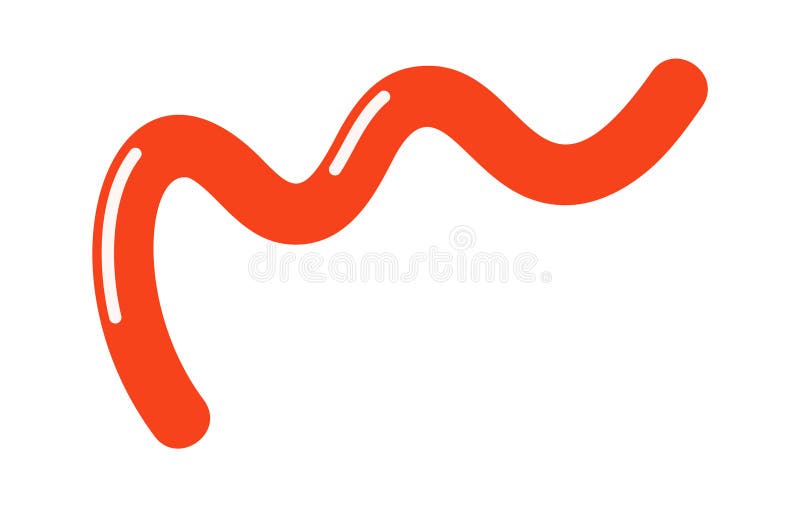 Curvy Red Color Squiggle Line Stock Vector - Illustration of artistic ...