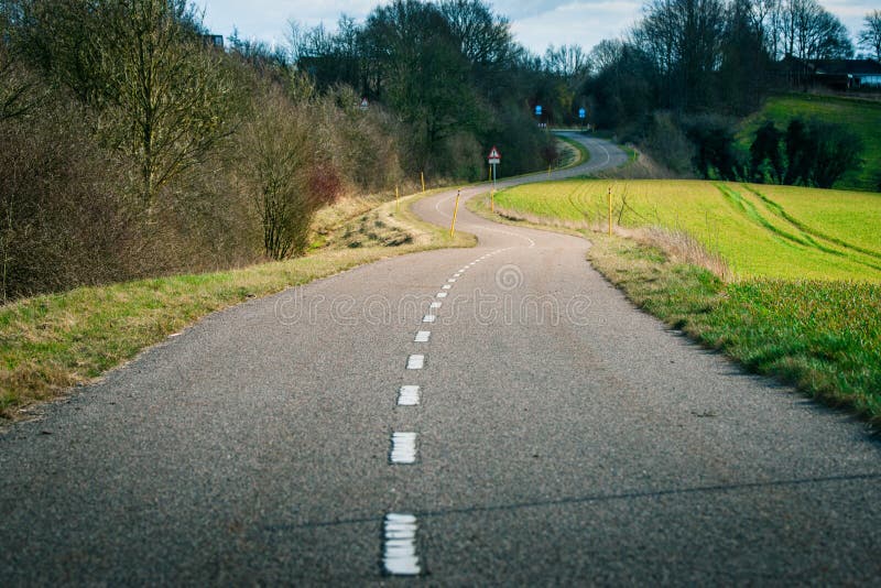 Curvy Road in the Countryside Stock Photo - Image of long, european ...