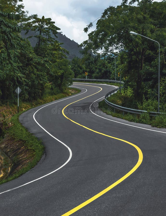 Curvy road stock photo. Image of road, travel, landscape - 64281332