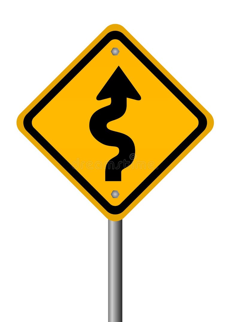 Curvy Road Sign Stock Illustrations – 568 Curvy Road Sign Stock ...