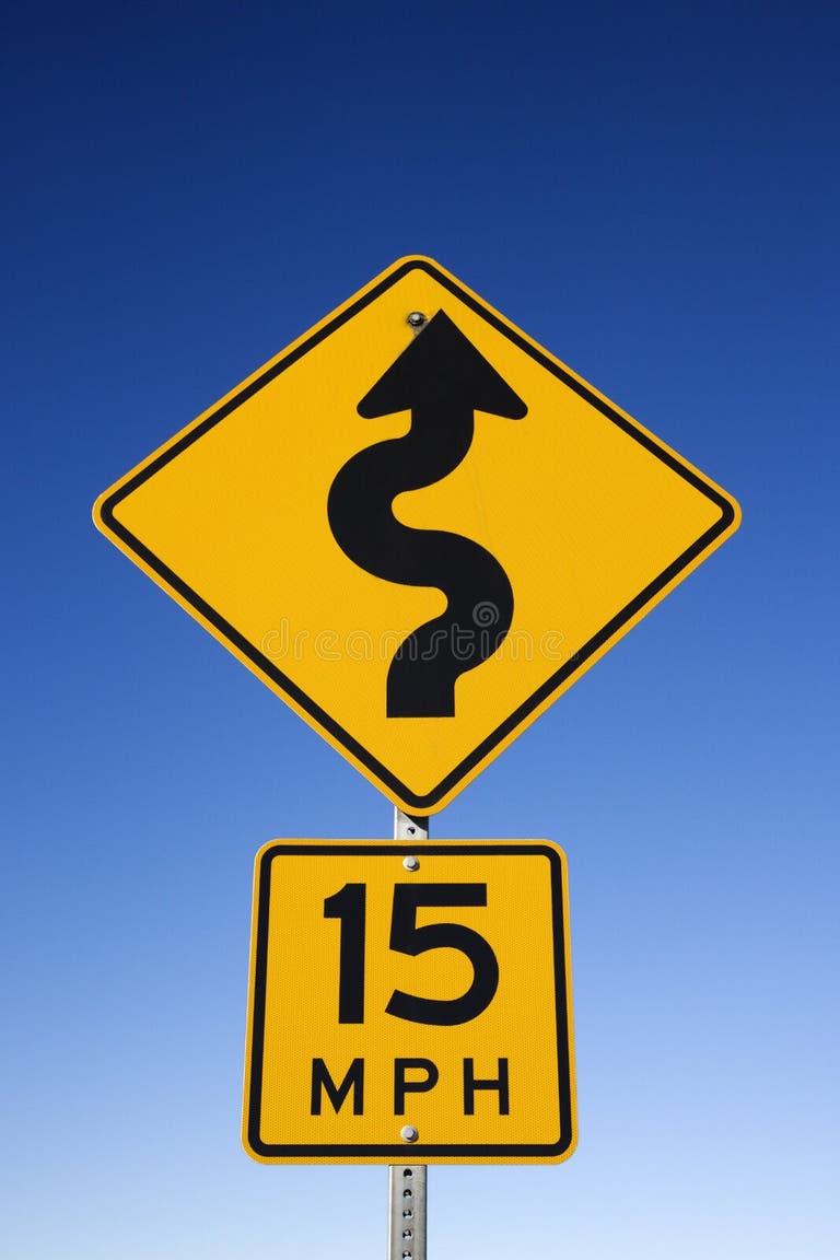 1,342 Curvy Road Sign Stock Photos - Free & Royalty-Free Stock Photos ...