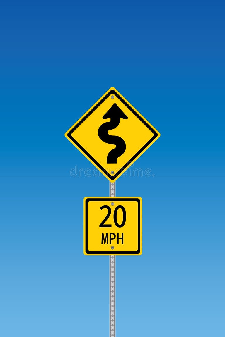 Curvy Road Sign Stock Illustrations – 568 Curvy Road Sign Stock ...