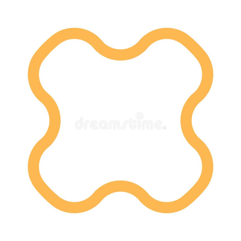 Curvy Shape Outline Frame Element Stock Vector - Illustration of curvy ...
